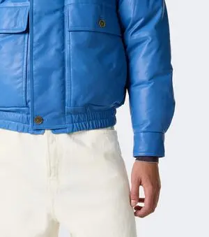 Auralee Leather Down Jacket - Blue
