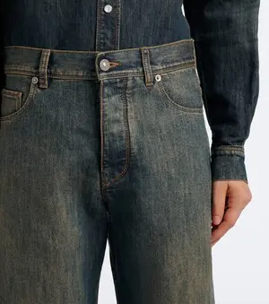 Fendi Faded Wide-leg Jeans