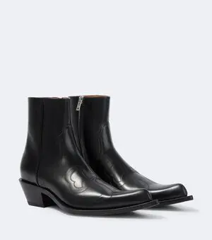 Acne Studios Leather Cowboy Boots - Black