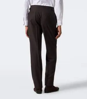 Dunhill Wool And Cashmere Flannel Tapered Pants