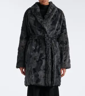 YVES SALOMON Shearling Wrap Coat
