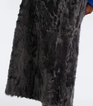 YVES SALOMON Shearling Midi Skirt