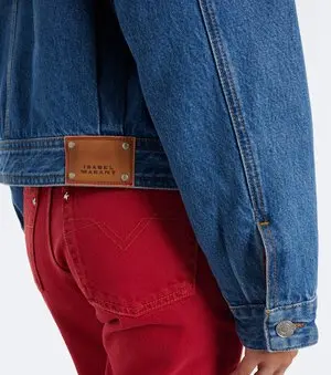 Isabel Marant Étoile Devyn Leather-trimmed Denim Jacket