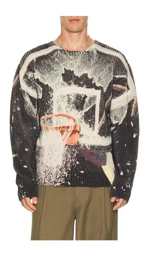 MARKET Break The Backboard Printed Sweater
