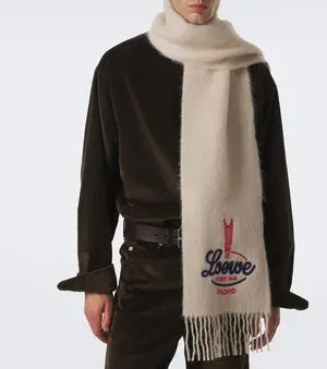 Loewe Logo Alpaca And Wool Scarf