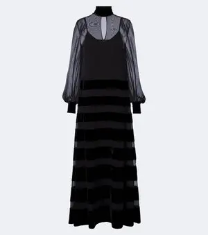 Max Mara Elegante Silk Georgette Gown - Black