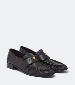 Chloé Letti Leather Penny Loafers - Brown