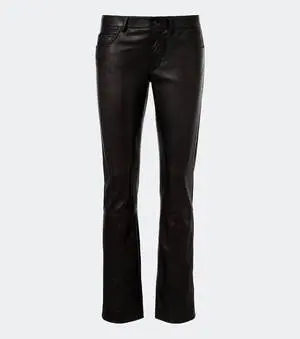 Gucci Leather Straight Pants