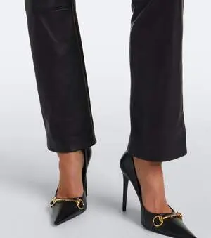 Gucci Leather Straight Pants