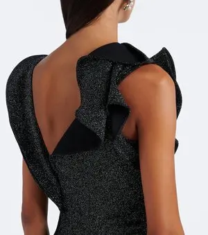 Maticevski Flashpoint Ruffled Asymmetric Gown
