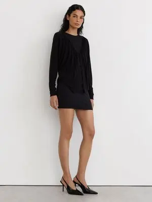 REISS Connie Leather Slingback Mid-heel Court Shoes