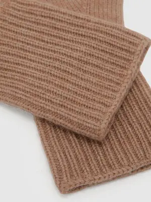 REISS Issie Wool-blend Knitted Gloves With Cashmere - Camel