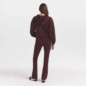 SKIMS Hoodie With Embossed Logo | Red | | Cotton Fleece