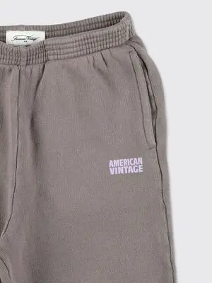 American Vintage Stretch Cotton Jogging Trousers With Elasticated Waist