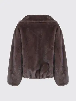 PAROSH P.a.r.o.s.h. Short Faux Fur Jacket With Collar And Zip Closure