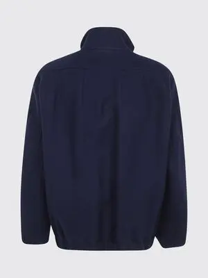 Dries Van Noten Wool-blend Short Coat With Balloon Sleeves And Funnel Neck - Blue