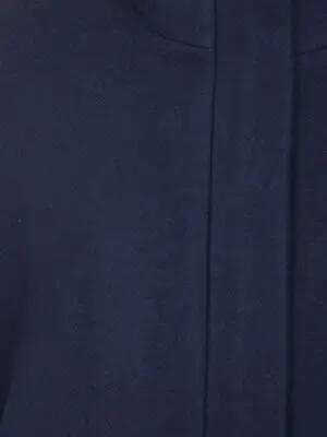 Dries Van Noten Wool-blend Short Coat With Balloon Sleeves And Funnel Neck - Blue