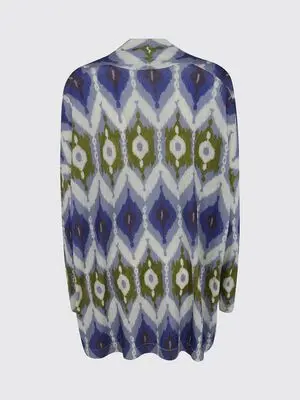 IN BED WITH YOU Tie-dye Pure Wool V-neck Cardigan With Button Closure
