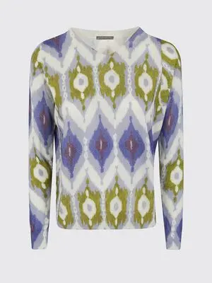 IN BED WITH YOU Tie-dye Pure Wool V-neck Cardigan With Button Front