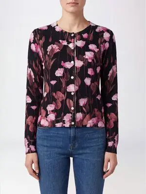 IN BED WITH YOU Button-front Polka Dot Wool Cardigan With Crew Neck - Fa01