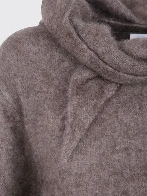 PAROSH Scarf-neck Jumper P.a.r.o.s.h. In Yak And Wool Blend With Long Sleeves