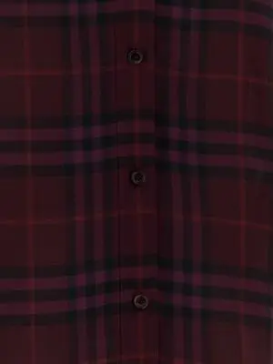 Burberry Tartan Print Silk Shirt With Pussy-bow Collar