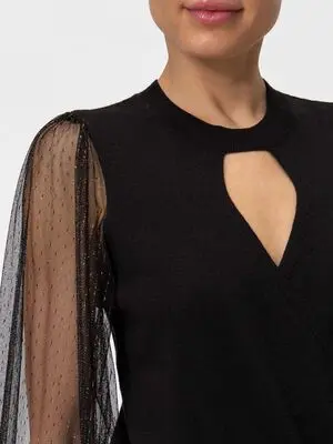 TWINSET Wool-blend Crewneck Jumper With Balloon Sleeves