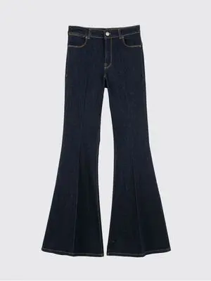 TWINSET High-waisted Flared Jeans In Stretch Cotton