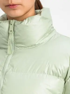TWINSET Short Quilted Puffer Jacket With High Neck And Zip Closure