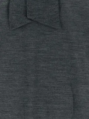 Valentino Garavani Pussy-bow Neck Sweater In Pure Virgin Wool - Grey