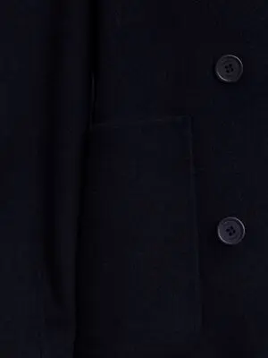 TWINSET Double-breasted Peacoat In Wool Blend With Dropped Shoulders