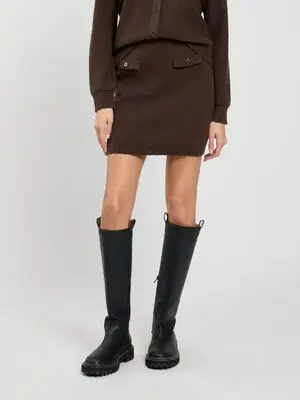 TWINSET High-waisted Slim-fit Knit Mini Skirt