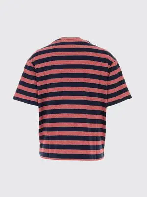 JIL SANDER Striped Cotton T-shirt With Crew Neck And Embroide Logo