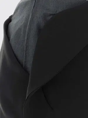 JIL SANDER Draped Silk And Virgin Wool Midi Pencil Skirt