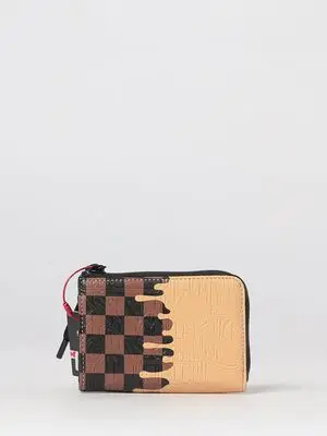 SPRAYGROUND Zip Wallet In Coated Cotton With Check Pattern