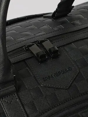 SPRAYGROUND Raised Check Travel Bag In Coated Cotton With Embossed Pattern