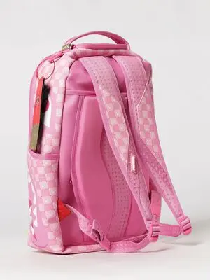 SPRAYGROUND Checkerboard Pattern And Logo Print Backpack In Coated Cotton