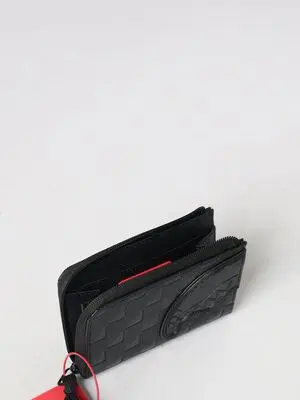 SPRAYGROUND Embossed Logo Coated Cotton Wallet With Zip Closure
