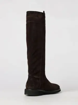 ANNA F. Suede Leather Knee-high Boots With Low Heel