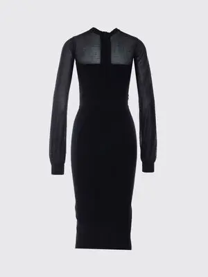 Elisabetta Franchi Viscose Midi Sheath Dress With Puff Sleeves