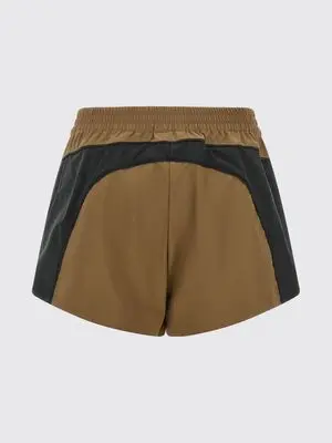 Balenciaga High-waist Technical Fabric Shorts With Contrasting Logo - Camel
