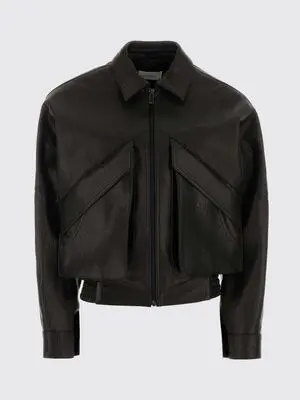 Magda Butrym Cropped Sheepskin Leather Jacket With Dropped Shoulders