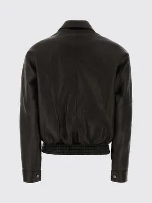 Magda Butrym Cropped Sheepskin Leather Jacket With Dropped Shoulders