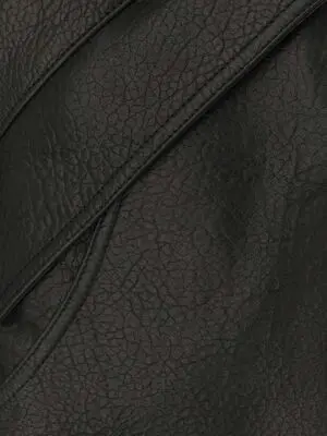 Magda Butrym Cropped Sheepskin Leather Jacket With Dropped Shoulders