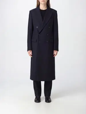 Dries Van Noten Relaxed Fit Double-breasted Long Coat In Pure Wool