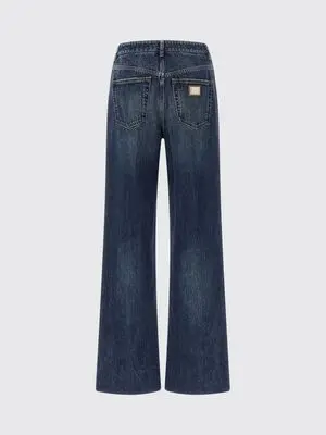 Dolce & Gabbana High-waisted Wide-leg Jeans In Cotton Denim