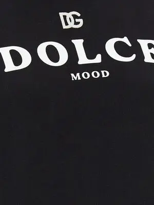 Dolce & Gabbana Cotton Hoodie With Kangaroo Pocket And Logo
