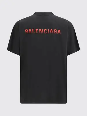 Balenciaga Cotton T-shirt With Contrasting Logo And Dropped Shoulders