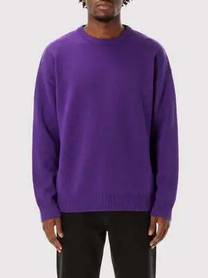 Balenciaga Crewneck Wool Sweater With Dropped Shoulders And Regular Fit - Violet