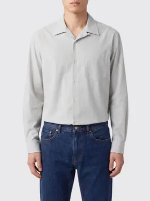 THE ROW Striped Stretch-cotton Shirt With Cuban Collar